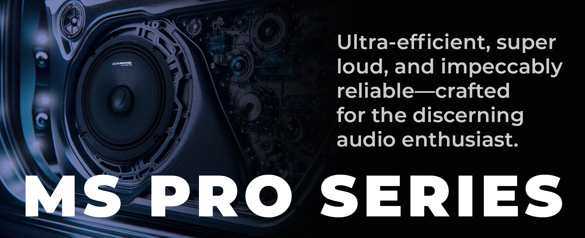MS PRO Series 6.5" High Output Midrange Speakers 200W RMS (Pair) - MSPRO65